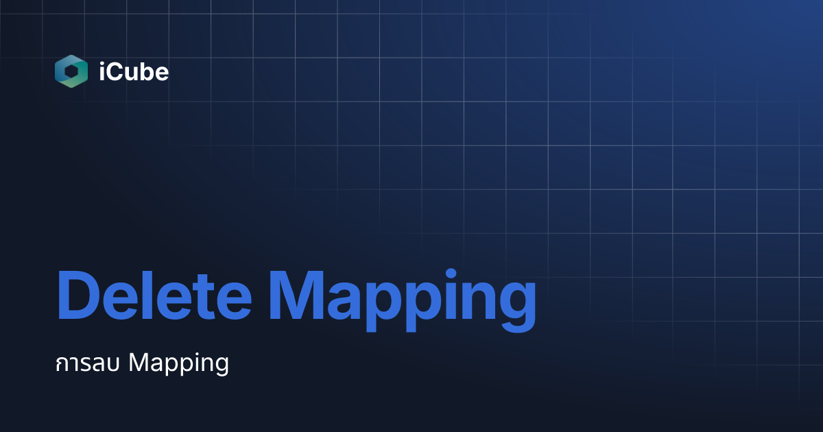 Delete Mapping | iCube