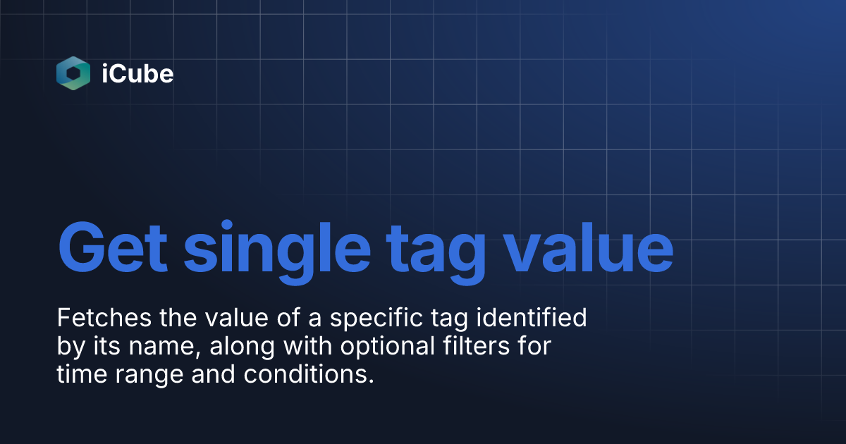 Get single tag value | iCube