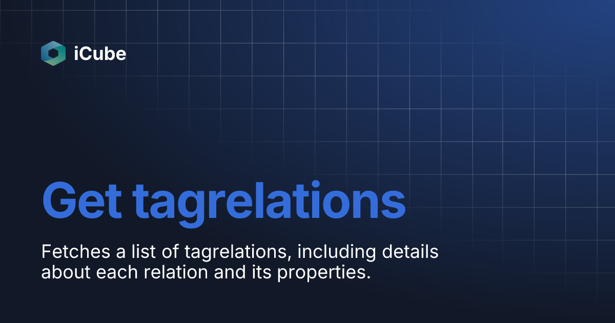 Get tagrelations | iCube