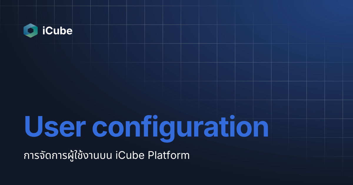 User configuration | iCube