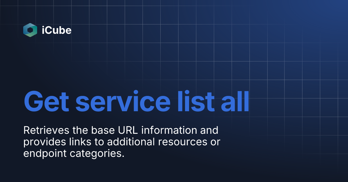 Get service list all | iCube